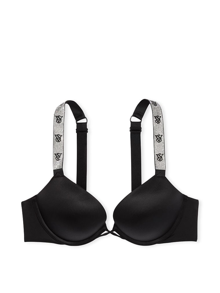Bra Push Up Bombshell Con Tirantes Brillantes Agrega 2 Copas Push Up