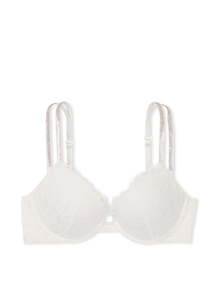 Bra Push Up De Encaje Con Tirantes Brillantes Push Up Victorias