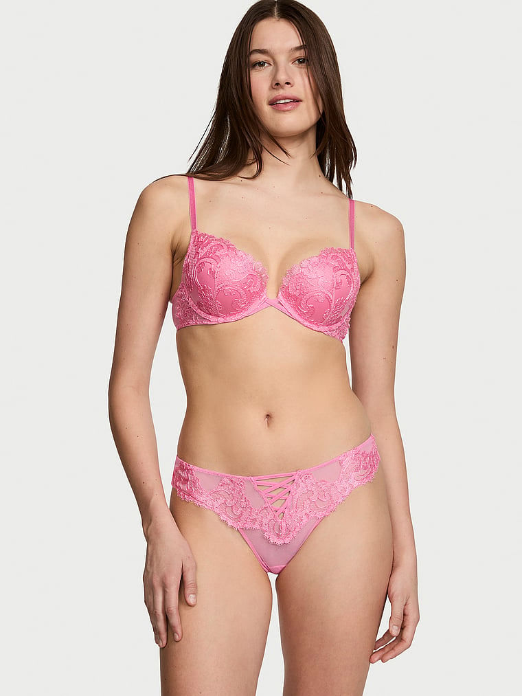 Bra Push Up Con Bordado Floral Boho Push Up Victorias Secret