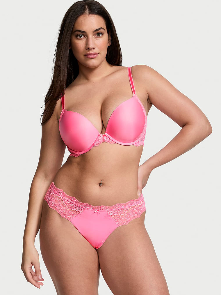 Bra Push Up De Encaje Liso Push Up Victorias Secret Tienda En
