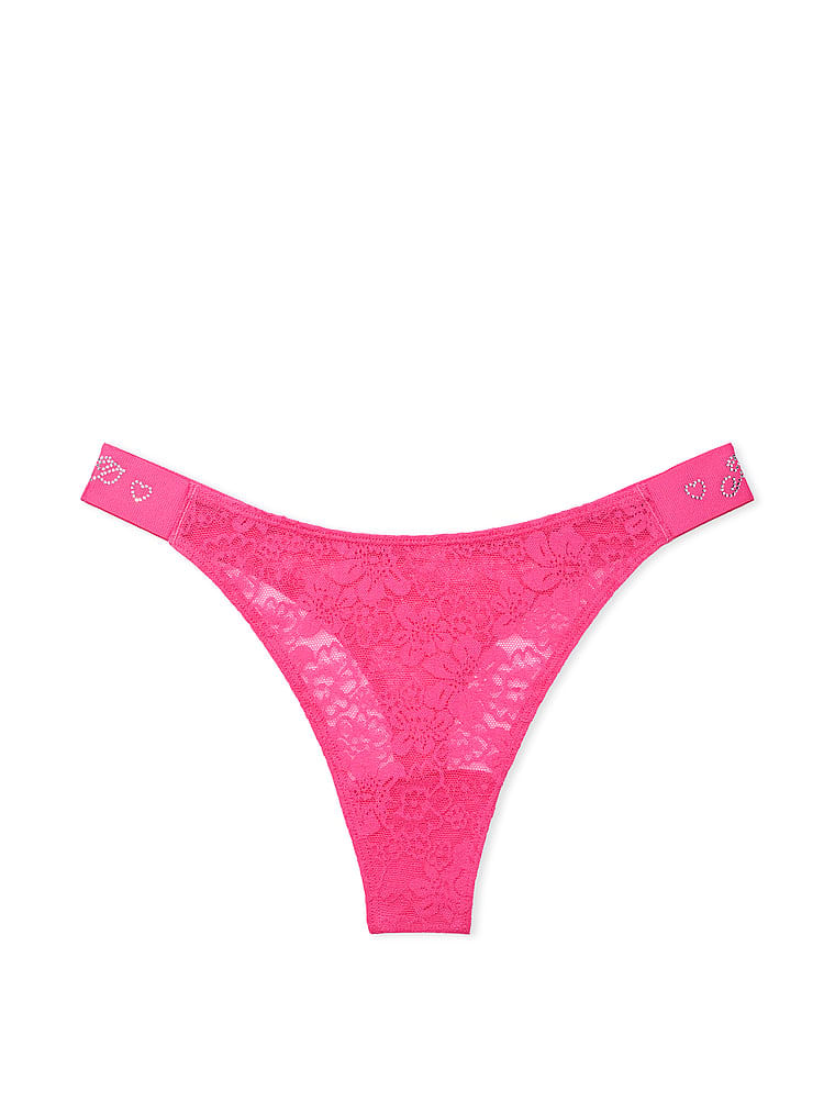 Panty Tanga Con Logo Wink Y Pierna Alta Tangas Victorias Secret