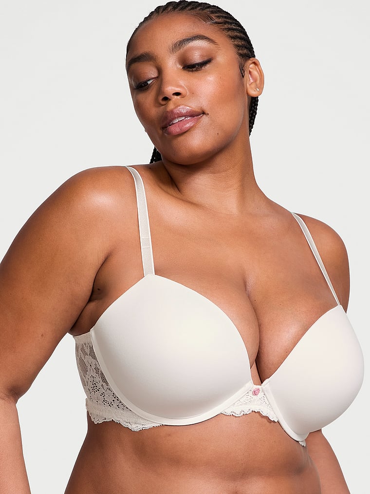Bra Push Up De Encaje Liso Push Up Victorias Secret Tienda En