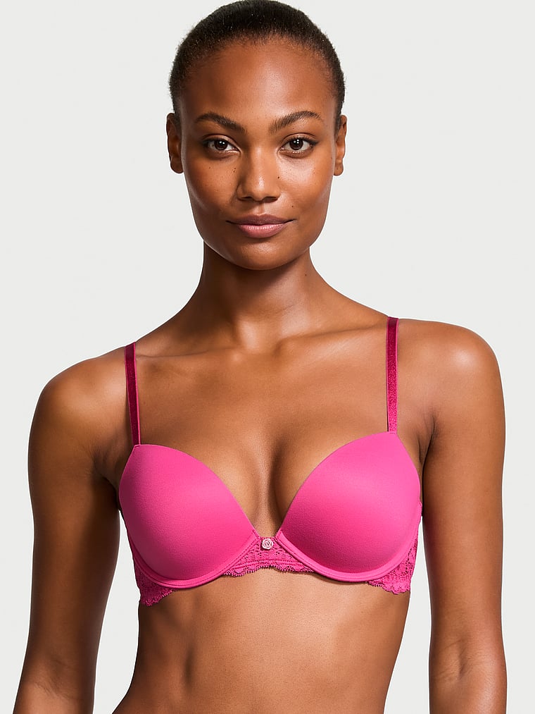 Bra Push Up De Encaje Liso Push Up Victorias Secret Tienda En