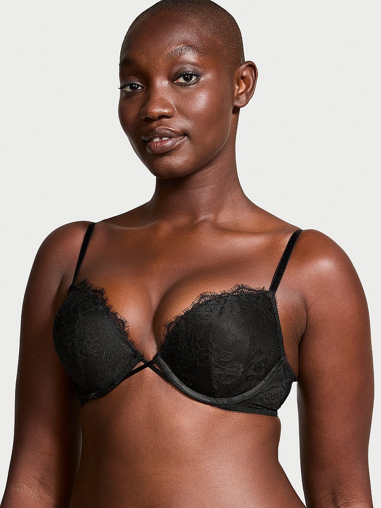 Bra Push Up De Encaje Con Rosas Bombshell Agrega 2 Copas Push Up