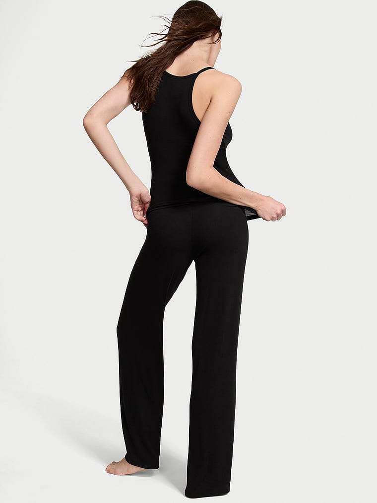 Conjunto Con Pants Y Cami De Modal Acanalado Set De Pijamas Victorias Secret Tienda En