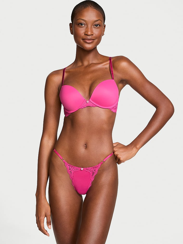 Bra Push Up De Encaje Liso Push Up Victorias Secret Tienda En