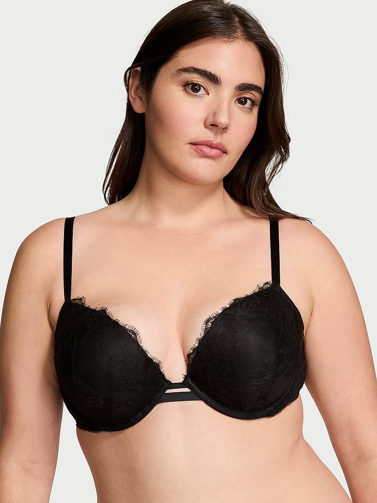 Bra Push Up De Encaje De Rosas Push Up Victorias Secret Tienda En