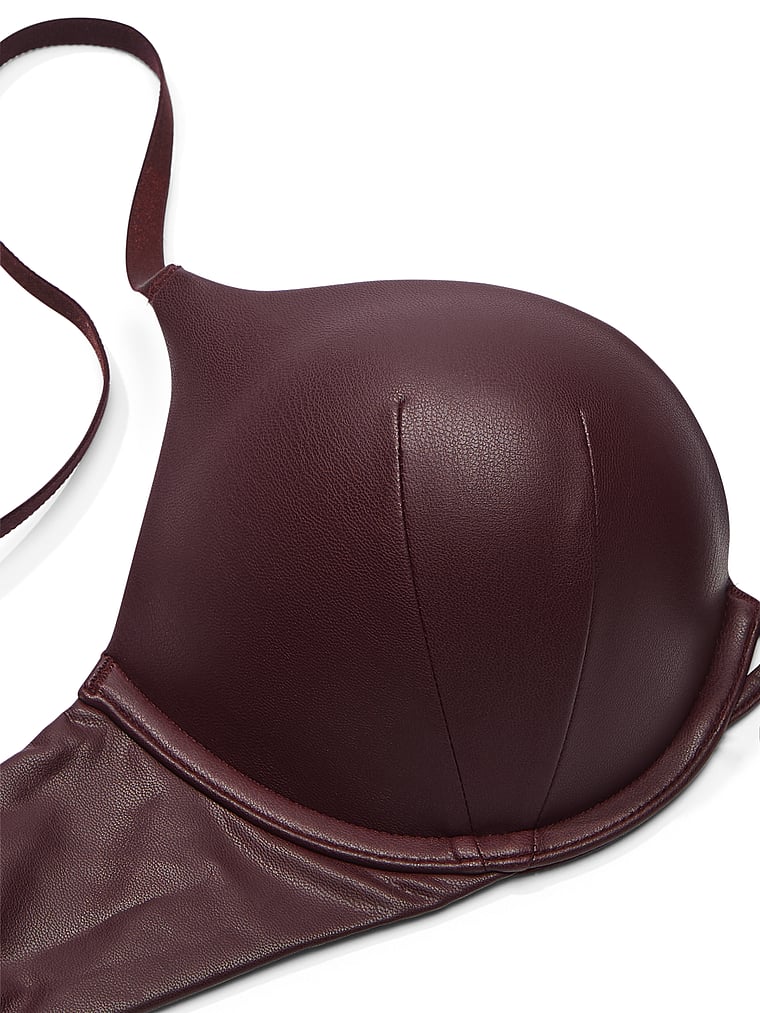 Bra Push Up De Piel Sintética Agrega 2 Copas Bombshell Push Up
