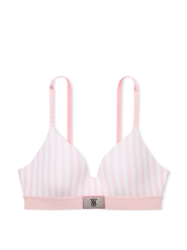 Bra Sin Varillas Ligeramente Forrado Con Parche Brillante Bra Sin