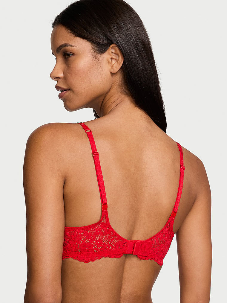 Bra Push Up De Encaje Con Tirantes Brillantes Push Up Victorias