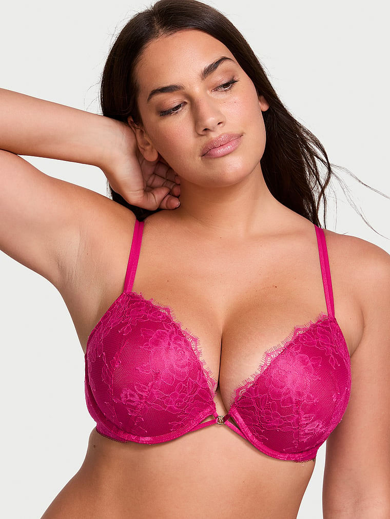 Bra Push Up De Encaje De Rosas Push Up Victorias Secret Tienda En