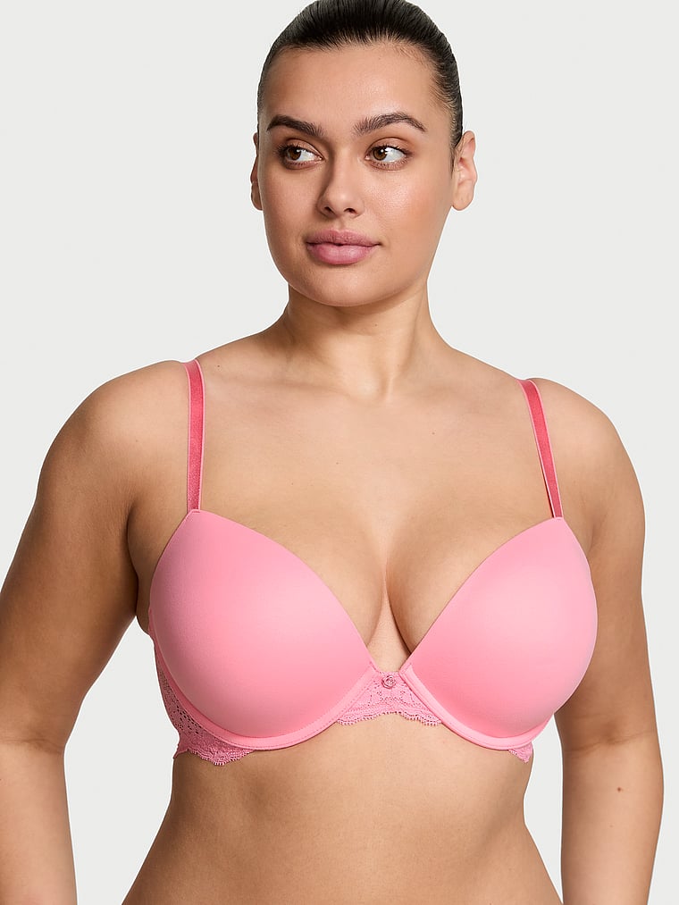 Bra Push Up Liso De Encaje Push Up Victorias Secret Tienda En